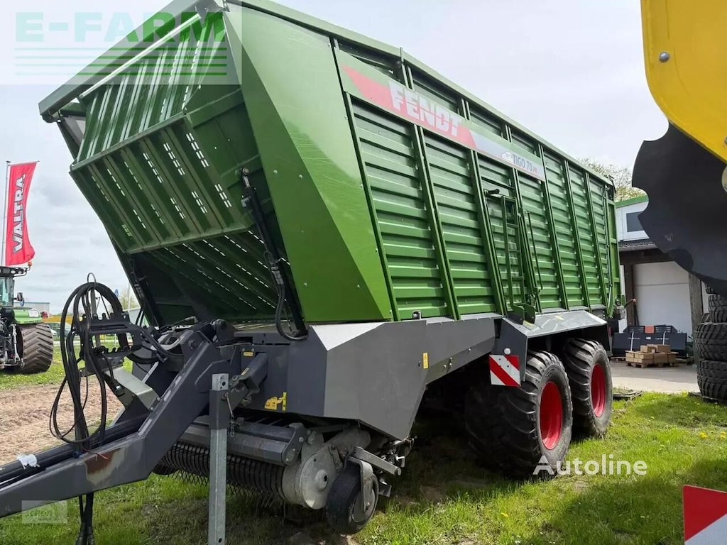 Fendt tigo 70 pr nur 774 fuhren bzw 76 stunden und mit 750/45 r26,5 be prikolica platforma