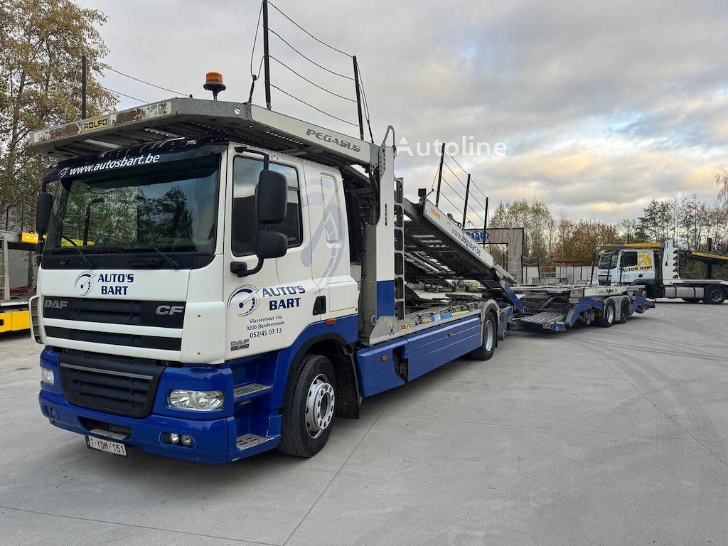 Prodaje se DAF ROLFO TV19 autotransporter na aukciji + prikolica autotransportera