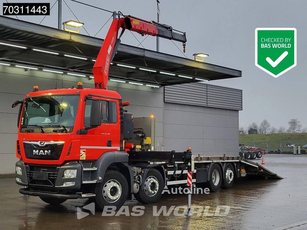 MAN TGS 35.360 8X2 Fassi F235A.0.22 Kran Crane Machine transporter H autotransporter