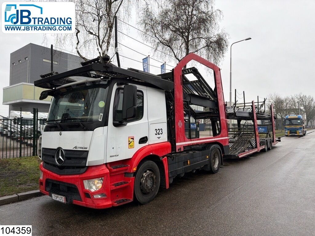 Mercedes-Benz Actros 1843 EURO 6, Lohr, Retarder, Combi, Standairco autotransporter + prikolica autotransportera