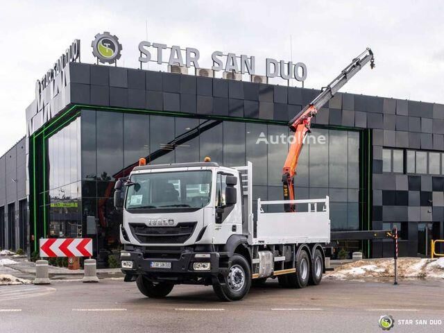 IVECO TRAKKER 410 6x4 Palfinger PK 18002 EH Crane kamion platforma