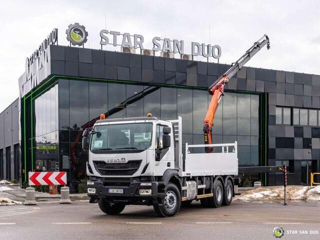 IVECO TRAKKER 410 6x4 Palfinger PK 18002 EH Crane kamion platforma