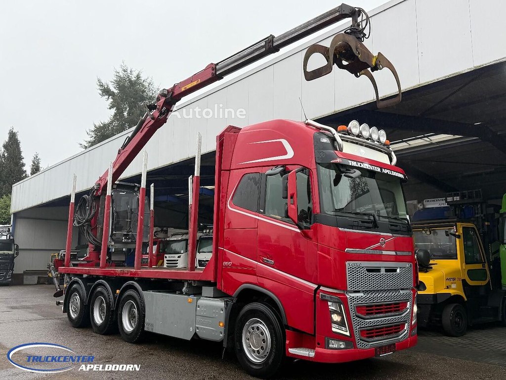 Volvo FH 16 - 650 8x4 Reduction axles, Kesla 2112T kamion za prevoz drva