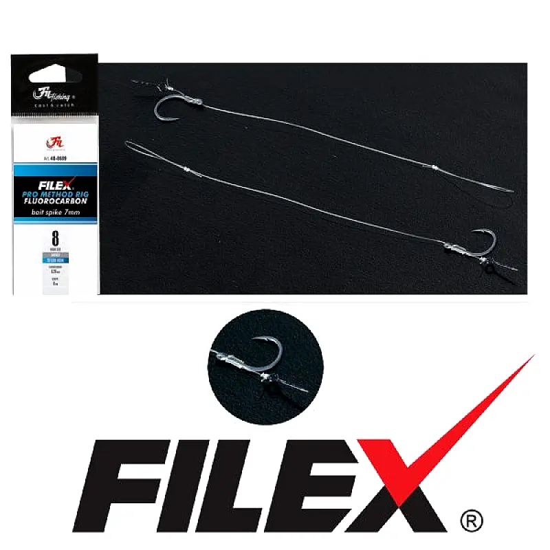 Fil Fishing FILEX PRO METHOD RIG FLUOROCARBON & BAIT SPIKE 12 (40-8702)