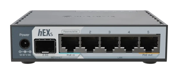 MikroTik E60iUGS hEX S ruter sa 5 x GB LAN1 x WAN2.5GbE SFP + USB3.0