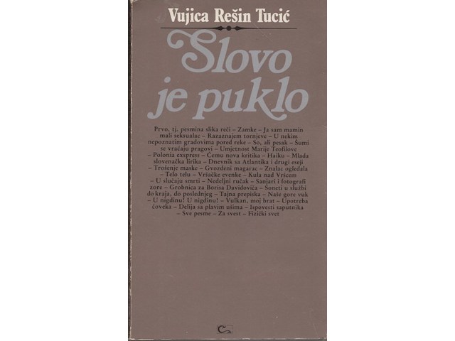 Vujica Rešin Tucić - SLOVO JE PUKLO (1978)