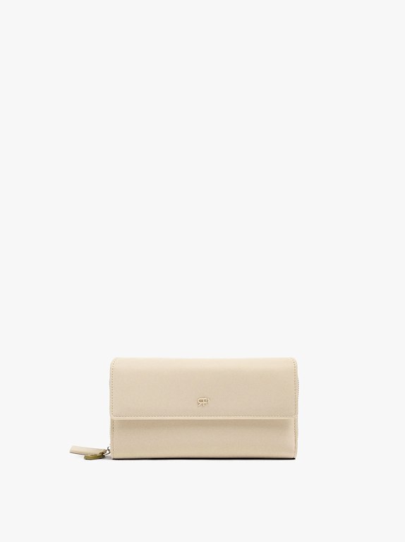 WALLET WITH SOFT TEXTURE WITH FLAP