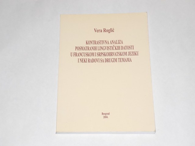 KONTRASTIVNA ANALIZA POSMATRANIH LINGVISTIČKIH DATOSTI