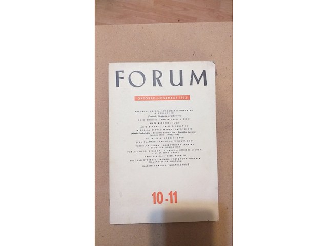 FORUM 10 - 1 /1972 - Časopis za književnost JAZU Zagreb
