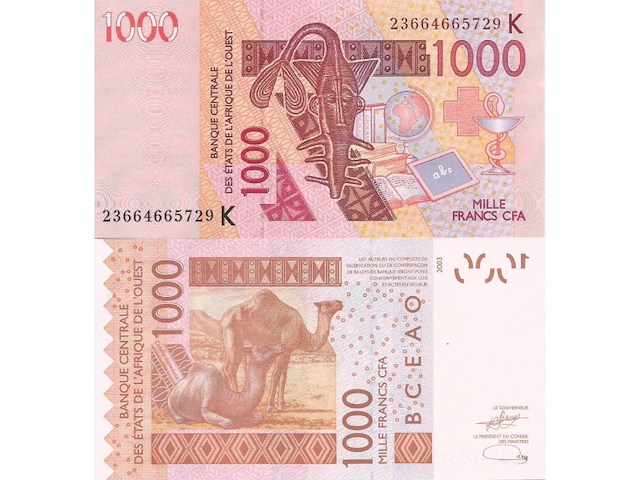 SENEGAL (WAS) 1000 francs 2023 UNC  K