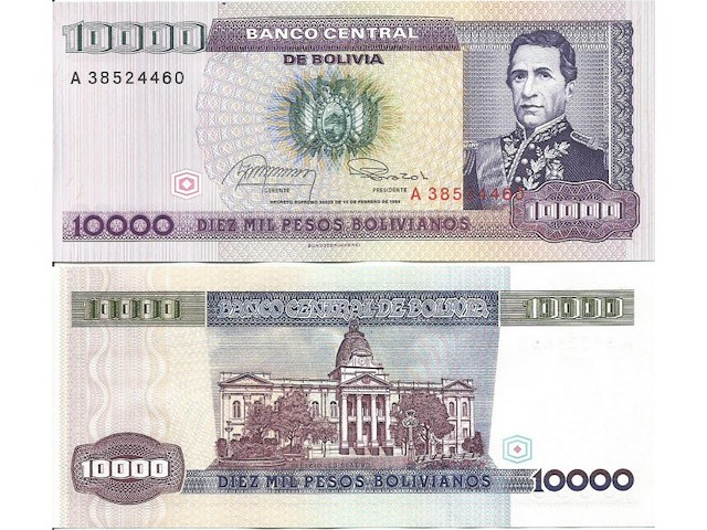 BOLIVIA Bolivija 10.000 pesos 1984. UNC