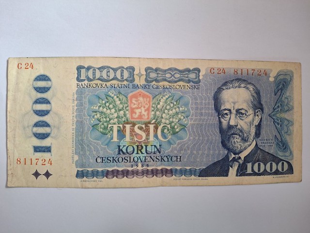 1000 kruna 1985 ČEHOSLOVAČKA