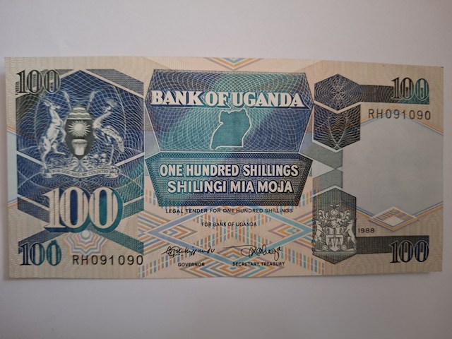 100 šilinga 1988 UGANDA