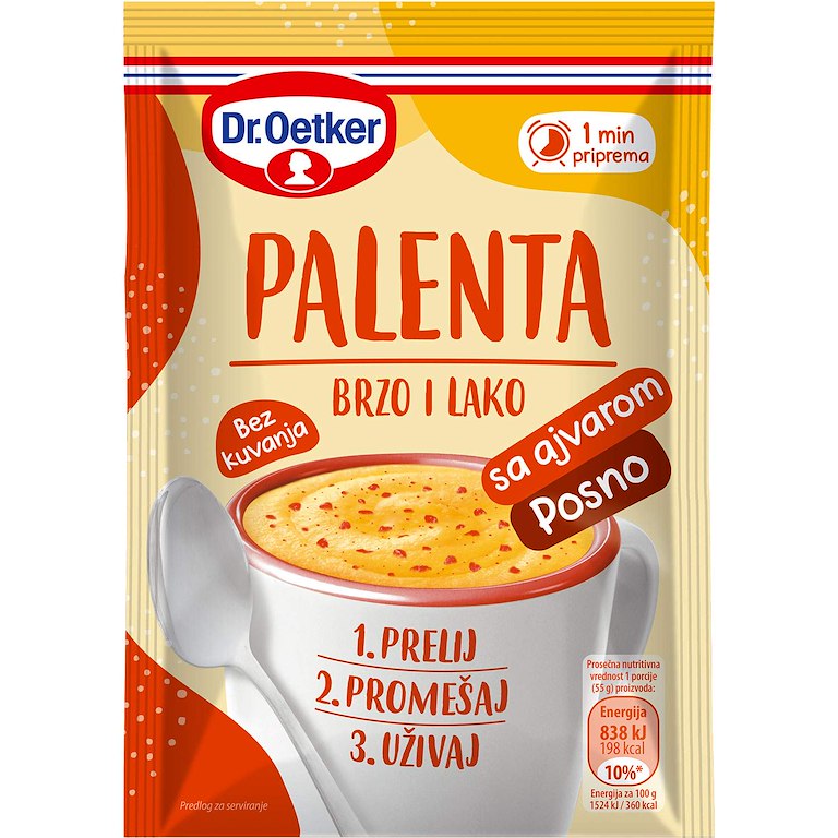 Dr.Oetker palenta instant sa ajvarom 55g dr.oetker