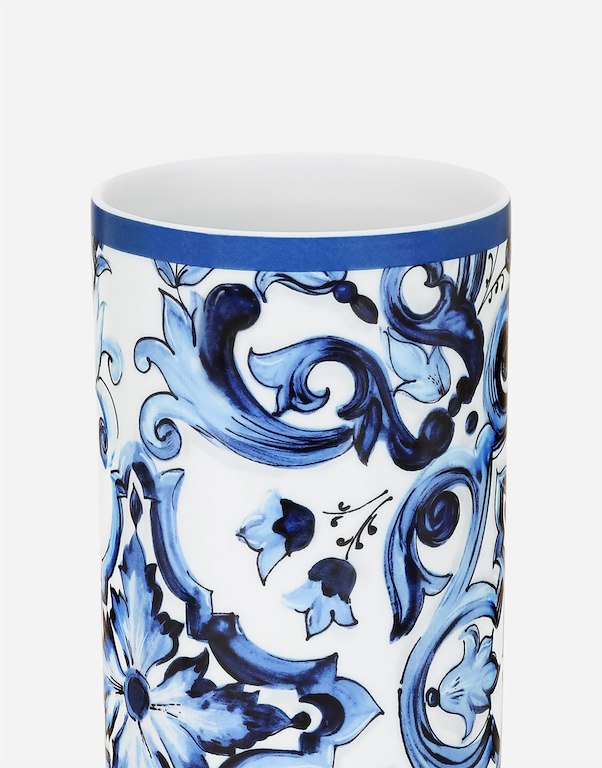 Dolce&Gabbana’s Blu Mediterraneo Cylindrical Porcelain Vase – Vaza