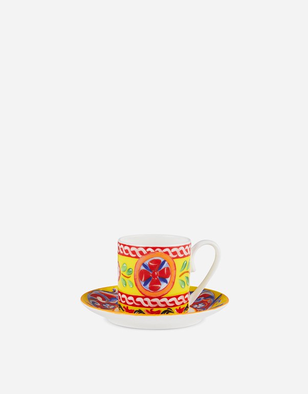 Dolce&Gabbana’s Carretto Siciliano Fine Porcelain Espresso Set – Šoljica sa tacnom