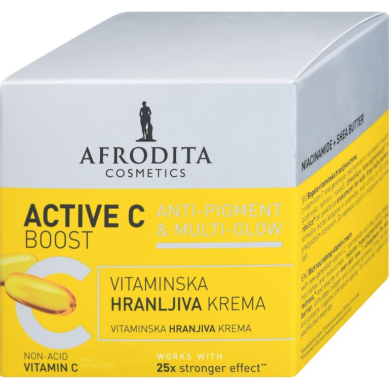 Afrodita krema vitaminska hranljiva active c boost 50ml afrodita