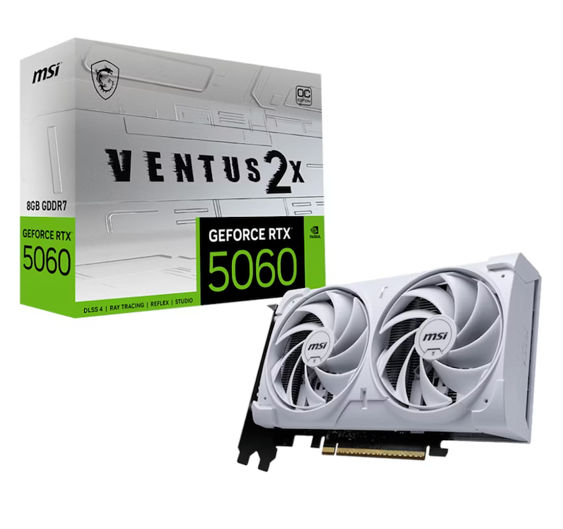 MSI GeForce RTX 5060 Ti 8G VENTUS 2X OC WHITE PLUS grafička karta