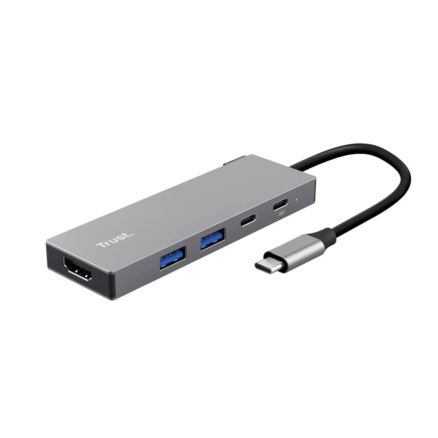 Adapter TRUST DALYX 5-IN-1 MULTIPORT/alu/siva