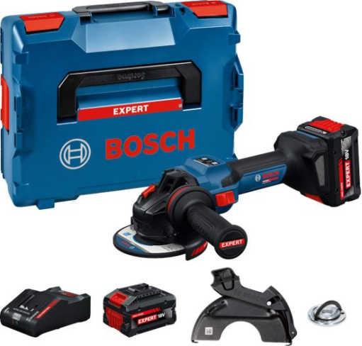 Bosch EXPERT EXWS 18V-15S akumulatorska ugaona brusilica, 125mm, sa 2x8Ah baterije i punjačem
