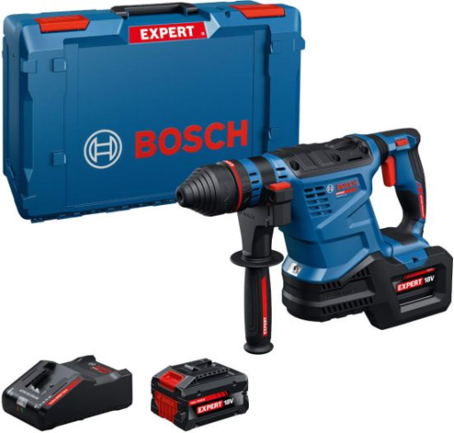 Bosch EXPERT EXBH 18V-32F akumulatorski elektro-pneumatski čekić bušilica, SDS-plus, sa 2x8Ah baterije i punjačem