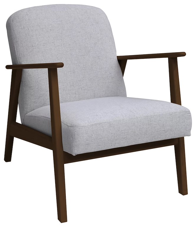FOTELJA 63/78/78 cm , srebrna, tamnobraon