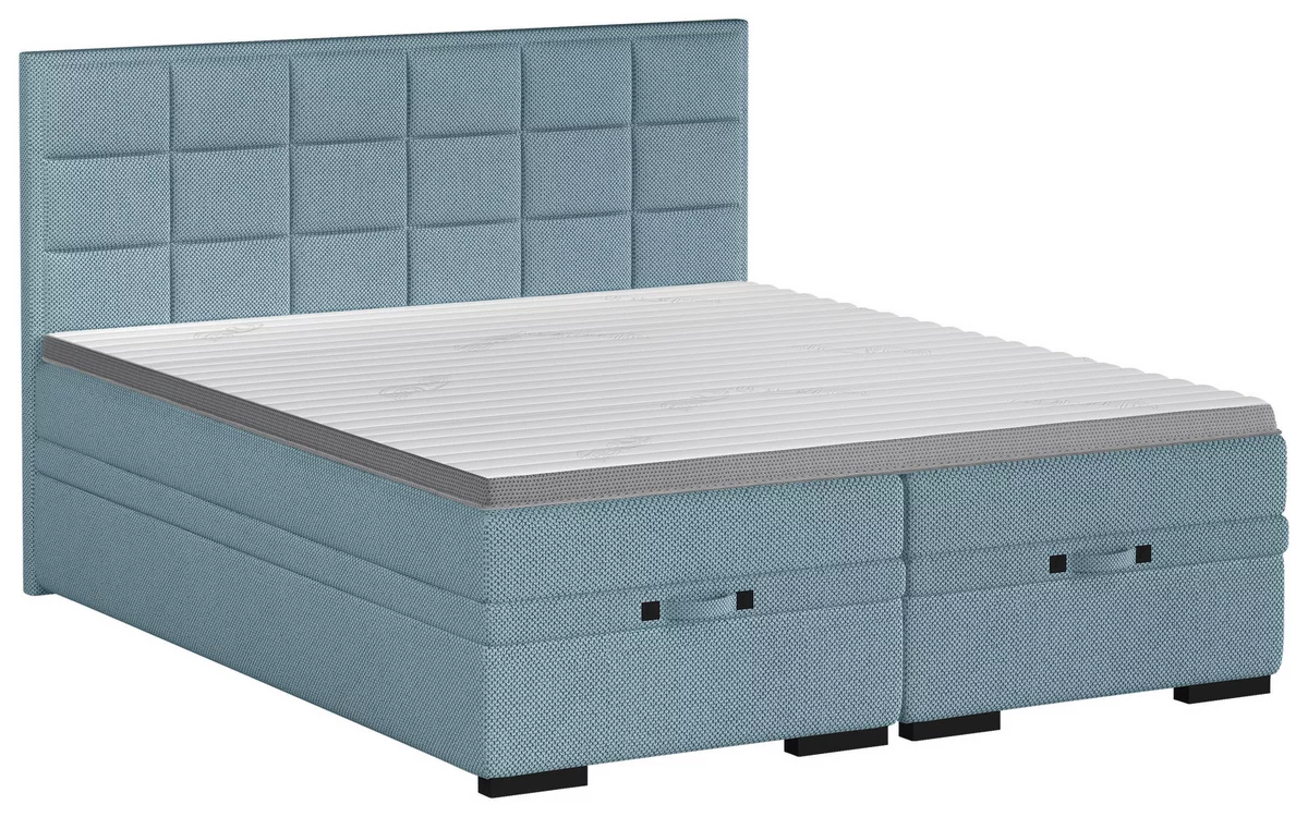 BOXSPRING KREVET 180/200 cm plava