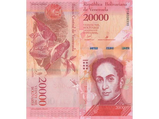 VENEZUELA Venecuela 20.000 Bolivares 2017 UNC, P-99