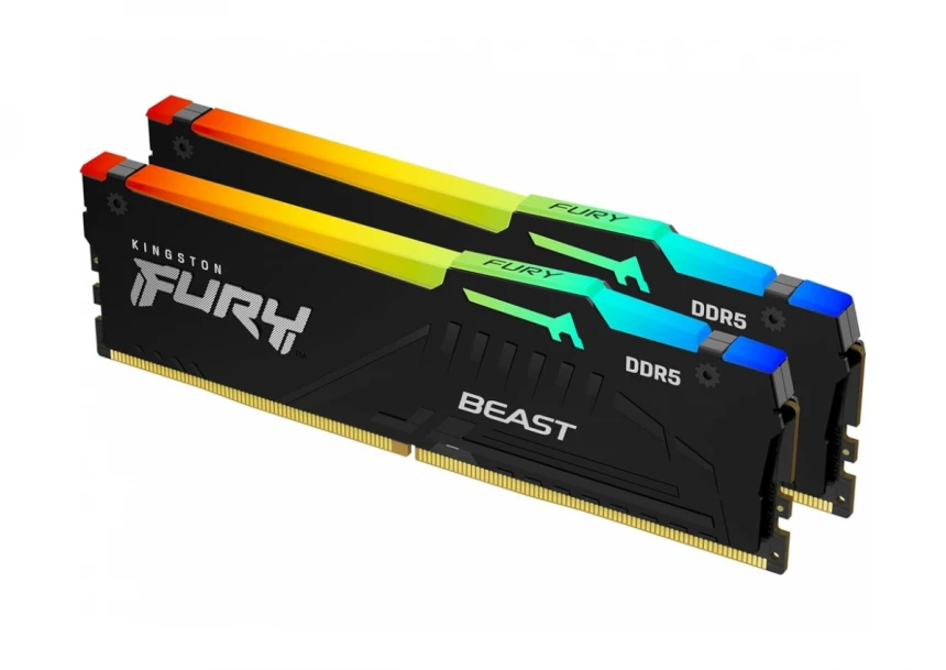 Memorija KINGSTON 32GB(2x16GB)/DIMM/DDR5/6000MHz/CL36/FURY Beast RGB/bela