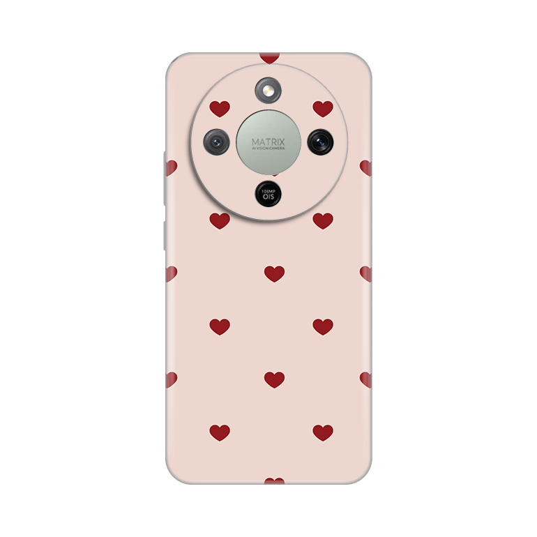 Zastitna silikonska maska (futrola) PRINT - Huawei Honor Magic 8 Lite Beige Hearts