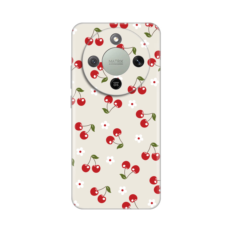 Zastitna silikonska maska (futrola) PRINT - Huawei Honor Magic 8 Lite Cherry and Flowers
