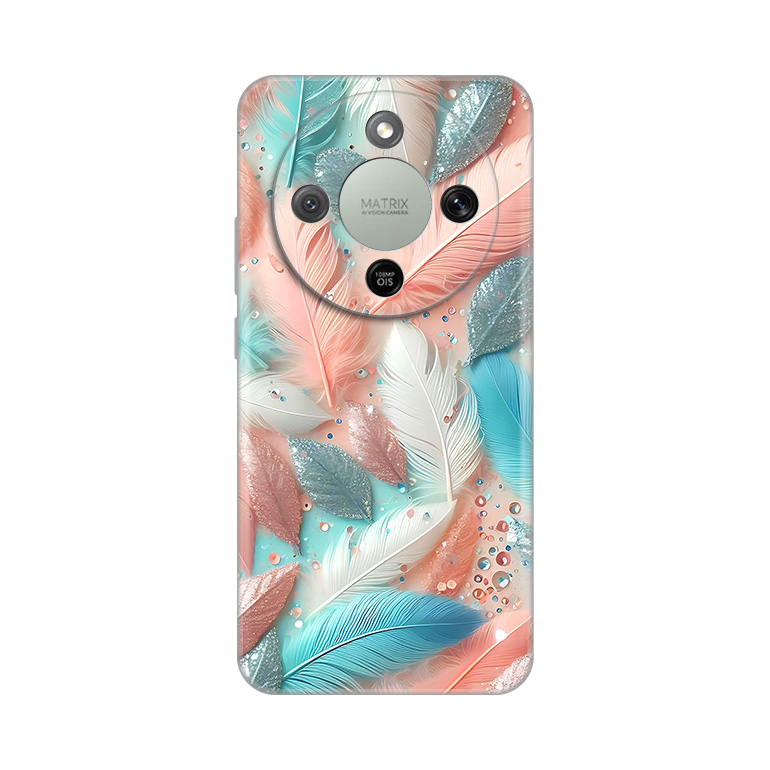 Zastitna silikonska maska (futrola) PRINT - Huawei Honor Magic 8 Lite Pastel Feathers
