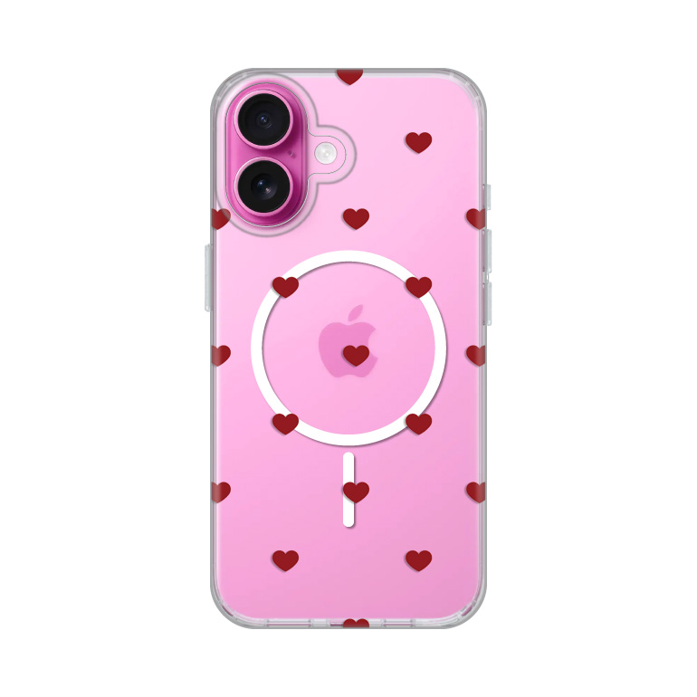 Zastitna maska (futrola) print Magsafe - iPhone 16 6.1 Red Hearts