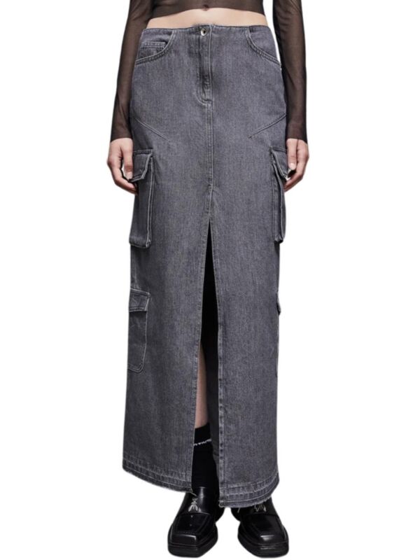 Patrizia Pepe - Siva maxi denim suknja
