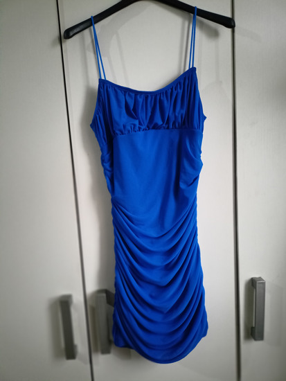 Kraljevsko plava elegantna haljina