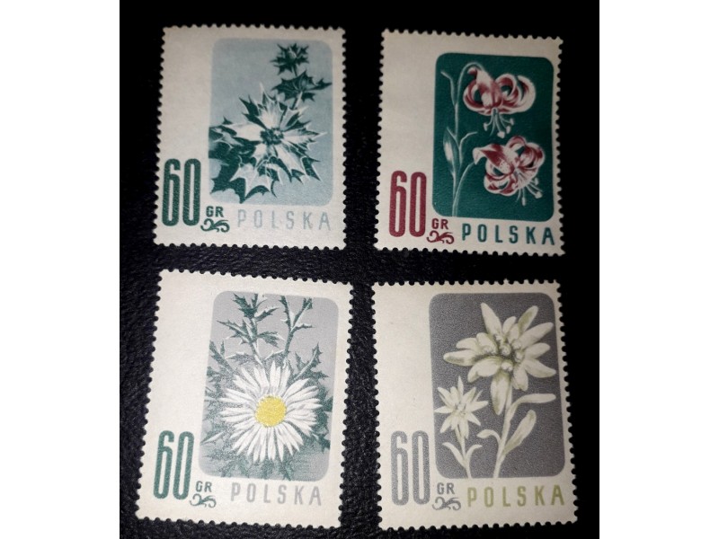 Polska 1957 flora MNH