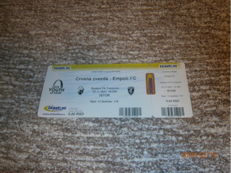 Crvena zvezda/Empoli - Ulaznica