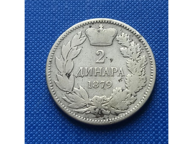 2 dinara 1879. - srebro