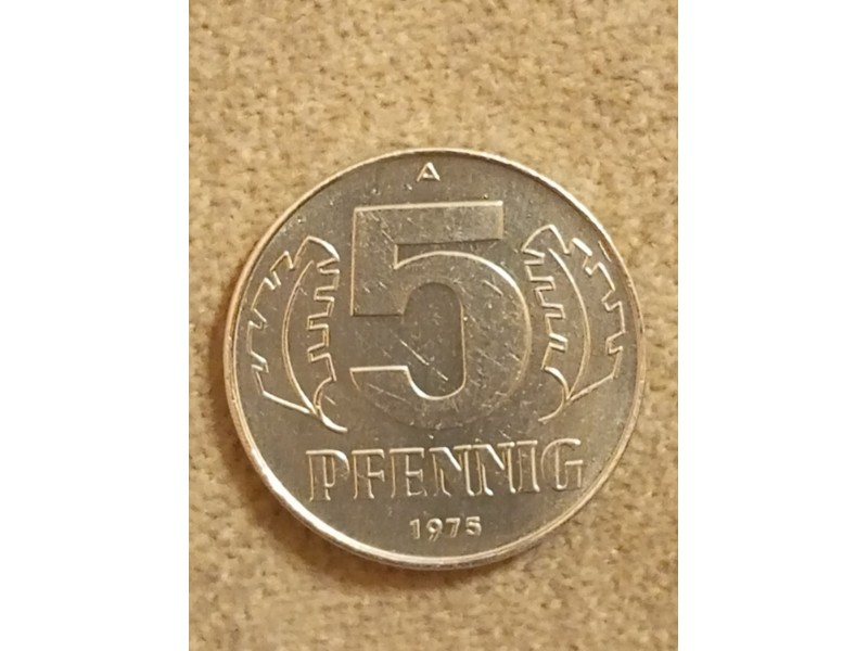 5 pfennig 1975g. A