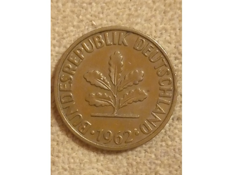 2 pfennig 1962g. G odlicna kovanica