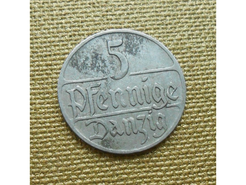 DANZIG-5 PFENINGA 1923.RETKO