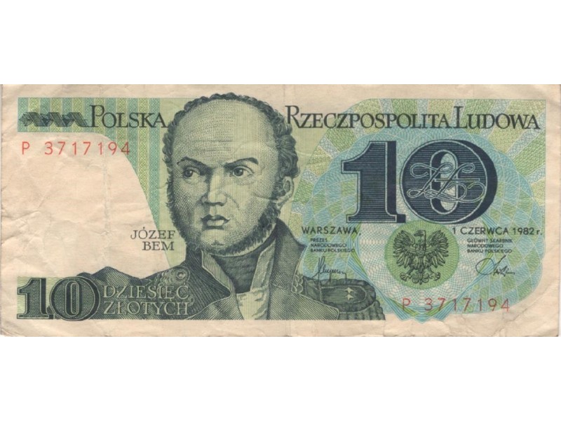 ** POLJSKA - 10 ZLOTA 1982. **