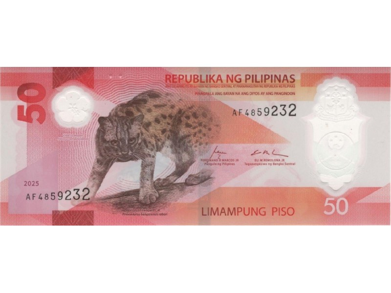 ** FILIPINI - 50 PISO 2025. ** - U N C, POLIMER, NEW