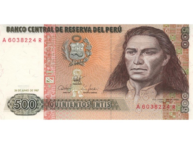 ** PERU - 500 INTIS 1987. ** - U N C