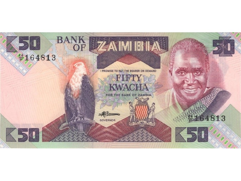 ** ZAMBIJA - 50 KWAČA 1986-1988. ** - U N C
