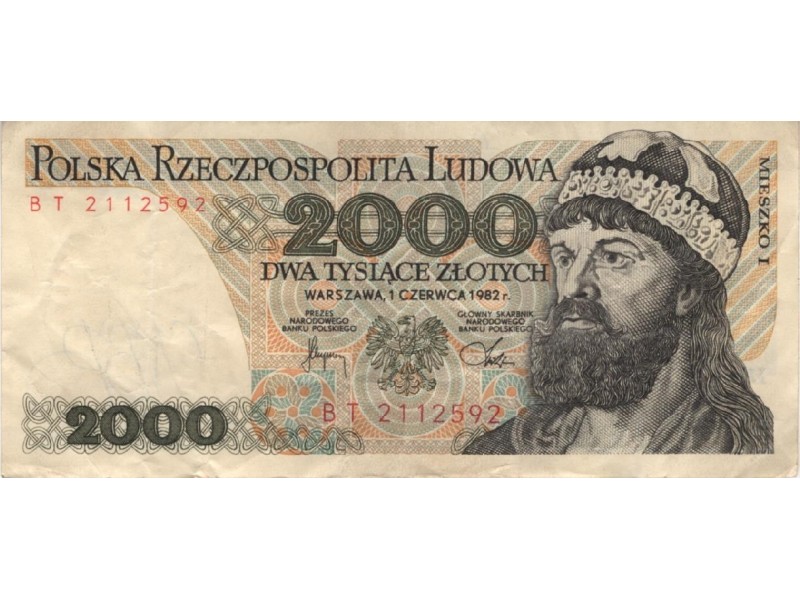 ** POLJSKA - 2000 ZLOTA 1982. **