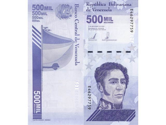 VENEZUELA Venecuela 500.000 Bolivares 2020 UNC, P-113