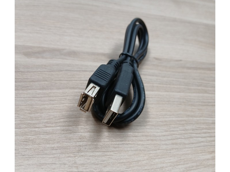 Kabl USB, 2 x USB A 2.0 muški-ženski, 0.8 metara