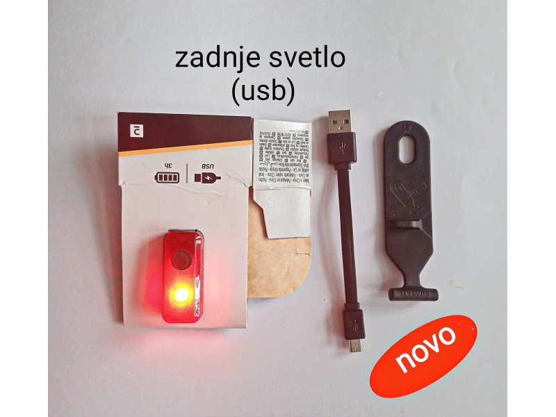 Zadnje svetlo za bicikl - usb (poštarina 200 dinara)