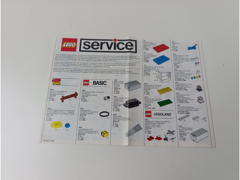 Lego Service - stara brosura katalog